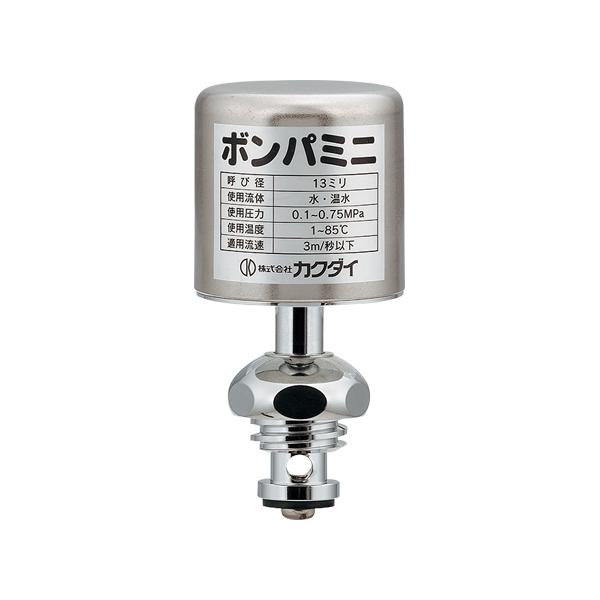 説明文：        ●使用温度：1〜85℃        ●止水栓ハンドル上部と交換し、643-802本体をハンドルとして使用します。    注意文：        ※ボンパは水撃を緩和する器具です。水撃による衝撃音は、配管の支持方法・...