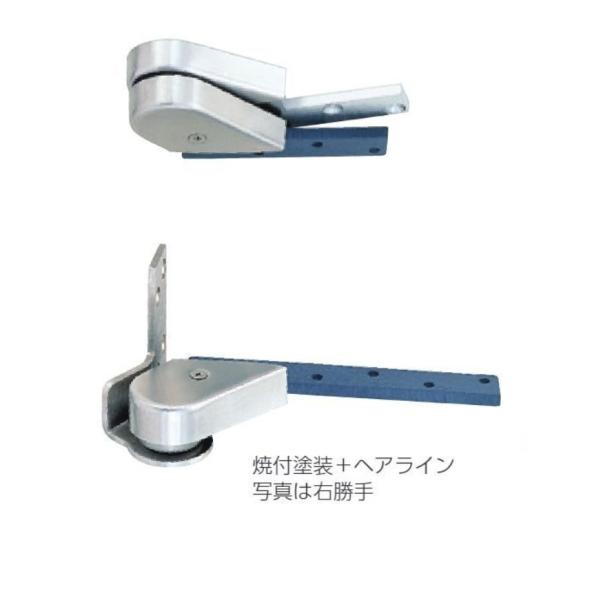 ベスト　ピボットヒンジ（持出吊 埋込型）No156　　　　　　　　　　　　　　　　　　　　　左勝手用木製ドア用のスマートなピボットヒンジ。カラー：ヘアライン＋焼付塗装様式：持出吊軸座型式：縦枠付型ドア寸法：1000×2000ミリドア重量：6...