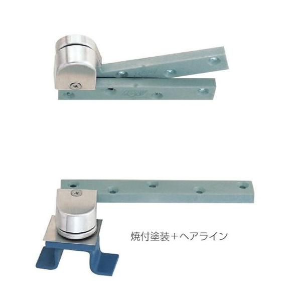 ベスト　ピボットヒンジ（持出吊 埋込型）No158　　　　　　　　　　　　　　　　　　　　　左右勝手兼用木製ドア用のスマートなピボットヒンジ。カラー：ヘアライン＋焼付塗装様式：持出吊軸座型式：埋込型ドア寸法：900×2000ミリドア重量：5...