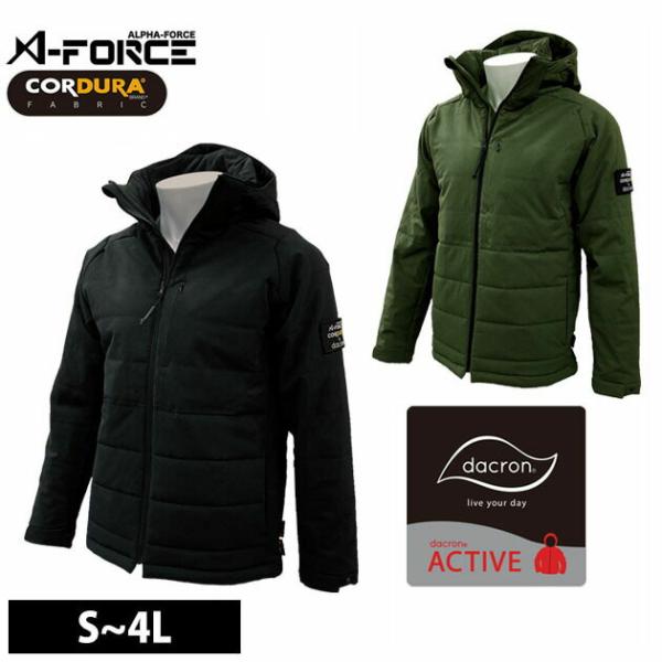 適応サイズ(cm)サイズ着丈裄丈胸回りS7082112M7285116L7488120LL76911263L78941324L8095138【商品詳細】メーカーA-FORCE（アルファフォース）品番AF-921素材コーデュラダクロン混率ナイ...