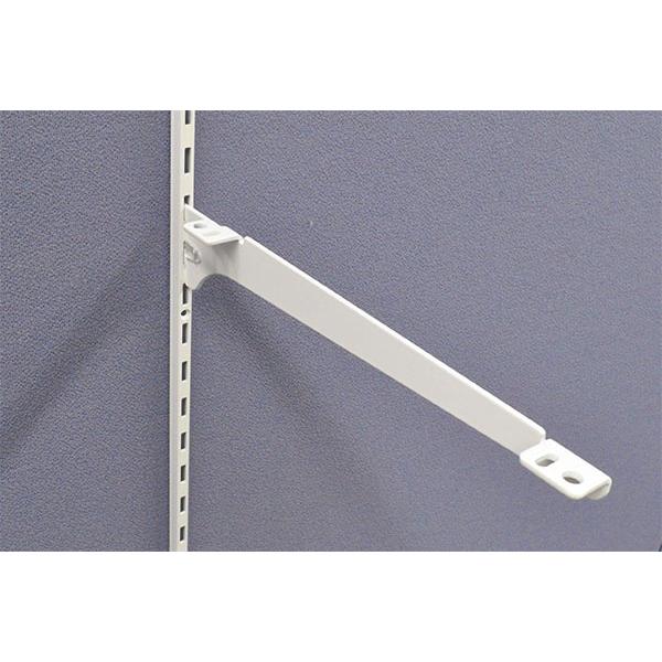 ロイヤル 木棚用ブラケット R-032W/R-033Wセット 300mm ホワイトスリット穴掛け式棚等設置システムの木棚専用腕金具   棚板固定が前提製品に付き振れ止め不要（固定方法は簡易固定ダボ式、またはWT-Pによるビス止めのいずれか選...