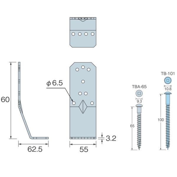 タナカ AA1590 オメガコーナー 20kN用 1個単位 :002-AA1590B:金物の鬼インターネットショップ - 通販 - Yahoo ...