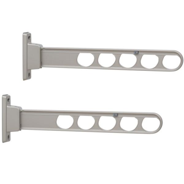 価格は1セット(2本)の価格です。※取付パーツは付属していません。　取付場所に応じて別途お求めください。幅の狭い支柱にでも取付可能なベース幅狭タイプです。この商品は取寄せ品につき納期をご確認ください。●仕様長さ　550ミリ3段活用(斜め上使...