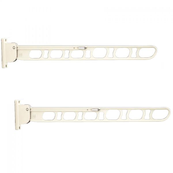 バルコニー ものほし 金物　縦収納型価格は1セット（2本）です。●不用時は物干し竿をかけたまま収納する事ができます。カラー：　ステンカラー　　　　　SK-66TMS-SC　　　　　ダークブロンズ　　　　SK-66TMS-BC　　　　　ホワイ...