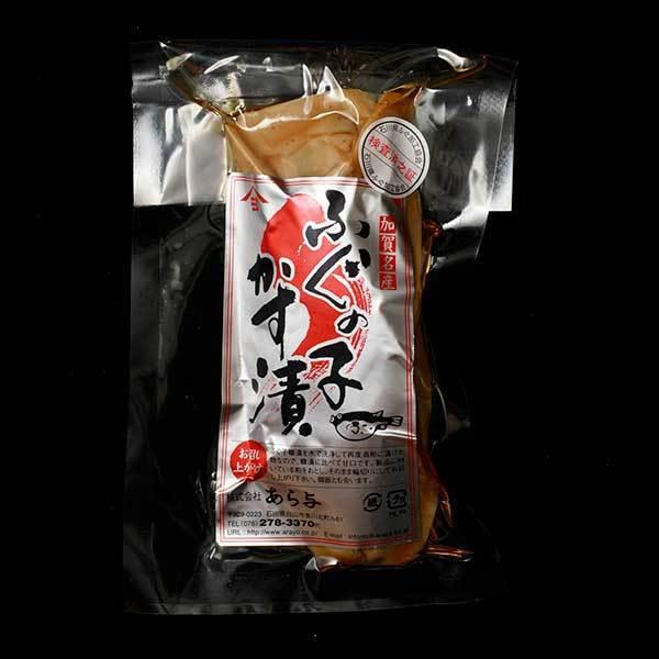 【商品について】ふぐの子ぬか漬を更に粕に漬込んだものです。食べやすく、大変人気のある商品です。