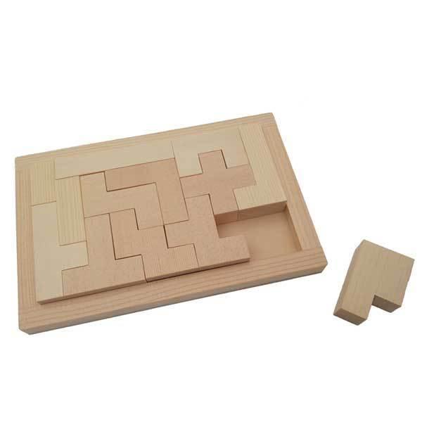【商品について】ペントミノ・パズルのピースは12種類。全12ピースです。すべてのピースが木枠に収まるように組み合わせて遊びます。◆2Dパズル　横10コマ×縦6コマ　2339通り。厚みは15mmですので、立体パズルも遊べます。◆3Dパズル　横...