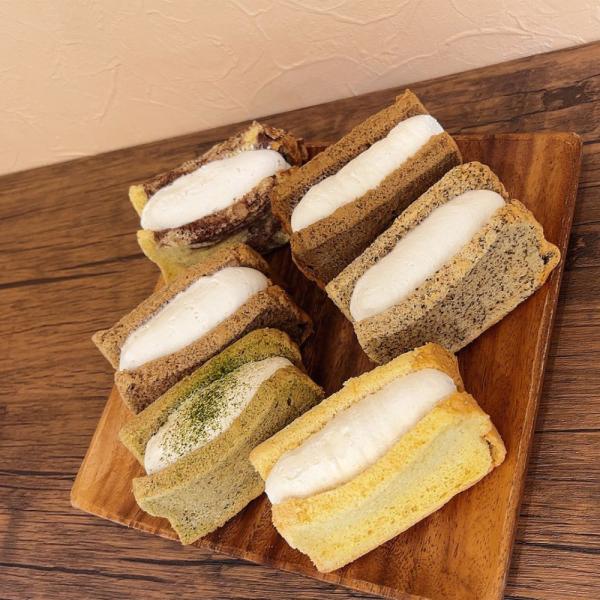 【商品について】国産米粉と圧搾製法の良質な米油、無添加純正生クリーム、有機豆乳、ミネラル豊富なきび糖、新鮮な卵と厳選した素材を使用しました。冷凍庫から取り出して15分後程（シフォン生地がふわふわになったころ）が食べごろです