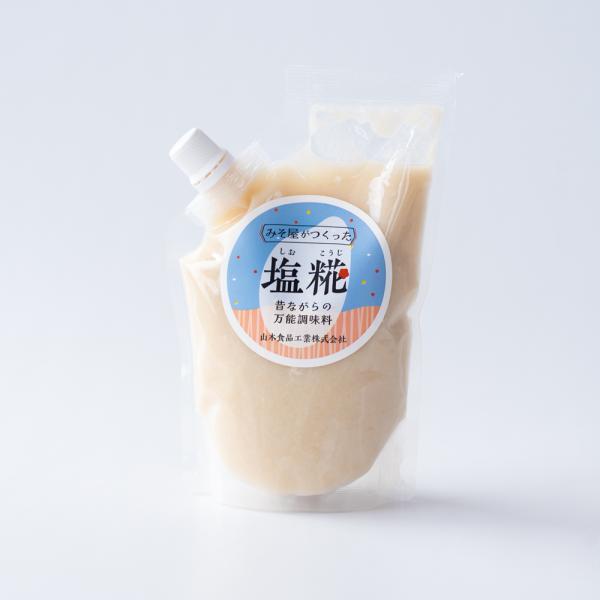 【商品について】みそ屋がつくる塩糀。安心でおいしい味噌作りにこだわった旨い米糀。野菜などの素材の旨みを引き出します。