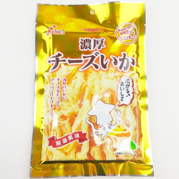 キーワード：いか チーズ・原材料名：いか(ペルー)、砂糖、食塩、食用植物油脂、醸造酢、チーズ、きび砂糖、還元でん粉糖化物、デキストリン、還元麦芽糖水あめ、乳糖、乳たん白、酵母エキス、植物性たん白加水分解物／ソルビトール、調味料(アミノ酸等)...