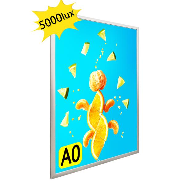 【サイズ】A0（外寸：867mm×1215mm) 【ポスター寸法】841mm×1189mm【画面寸法】811mm×1159mm【輝度】5000Lux【消費電力】78W【重量】9Kg【電源コード】4m【フレーム】アルミ押出し材　幅：28mm、...