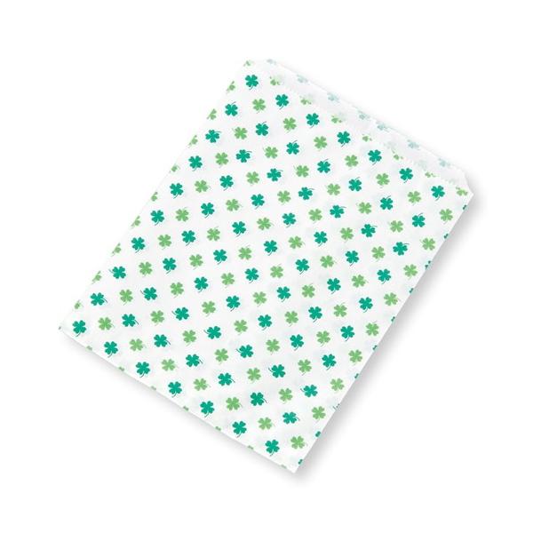 何にでも使えるかわいい四つ葉のクローバー柄の紙袋です。文具や雑貨等におすすめの使いやすいデザインです。素材:純白紙 両面印刷サイズ (1)8×11.5cm (2)11.6×17cm (3)18×23.5cm厚み:35g/平方メートル組立不要...