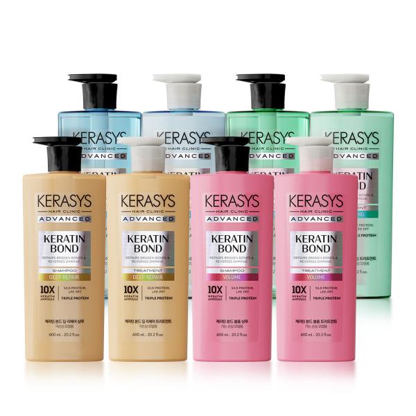 ダメージヘアに最適化されたケラチン ボンド システムとヘアタイプに応じた集中成分で■KERASYS ケラチンボンド ディープペア頻繁なパーマやカラーで枝毛やパサつきがひどい極度のダメージヘア用■KERASYS アドバンスド ボリュームボリュ...
