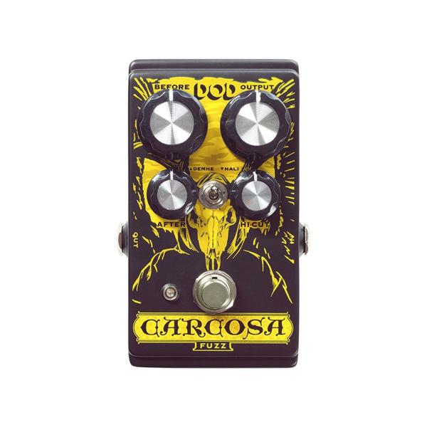 DOD Carcosa Fuzz(カーコーザ・ファズ)は、70年代のファズ・サウンドから現代的な新しいファズ・サウンドまで幅広い音色を提供する画期的ファズです。DEMHE/HALIスイッチとAFTERコントロールの組み合わせにより、はじける...