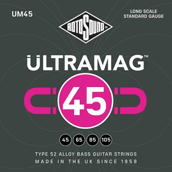 ロトサウンドの「UM45」は、810mm〜860mm (32〜34インチ) ロングスケールのエレクトリック・ベース弦です。Ultramagシリーズには52%のニッケルと48%の鉄からなる「Type 52 Alloy」素材が使用されています。...