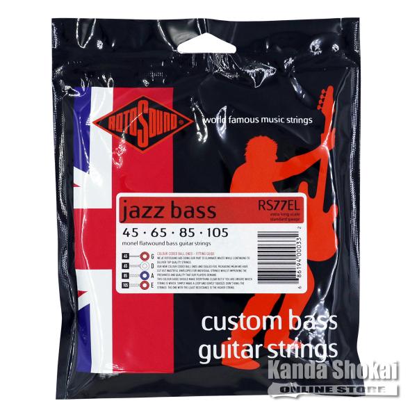 RS77ELは、850mm〜915mm(33.5〜36インチ)エクストラ・ロングスケールのエレクトリック・ベース弦です。1966年の発売開始以来、多くの称賛を得てきたフラットワウンドのベース弦です。プレミアムなモネル合金を巻くことにより、J...