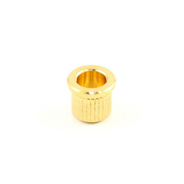 ベース用の弦止めブッシュです。■ゴールド■上部: 1/2" (約12.5mm)■本体: 3/8" (約9.5mm)■全長: 13/32" (約10.3mm)■ローレット有り■4個入り