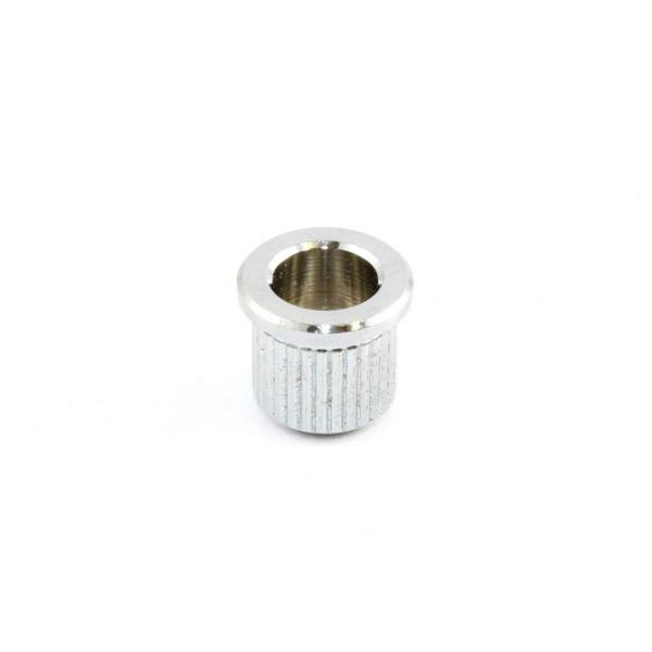 ベース用の弦止めブッシュです。■クローム■上部: 1/2" (約12.5mm)■本体: 3/8" (約9.5mm)■全長: 13/32" (約10.3mm)■ローレット有り■4個入り