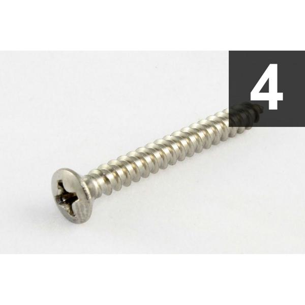 ストラップピン止めビス■インチサイズ■ステンレス■サイズ: 3.5mm × 32mm■4本入り