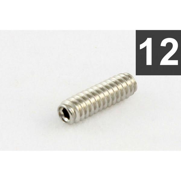 弦高調整用イモネジ■インチサイズ■ステンレス■サイズ: #4-40 × 3/8" (約9.53mm)■12本入り