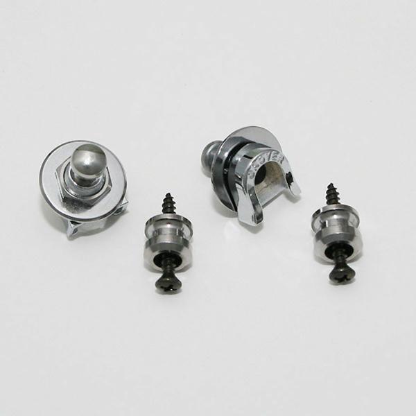 クイックリリース・ストラップロックは、元のエンドピンを外し、専用エンドピンを取り付け、ストラップに専用ロッキングパーツを取り付けるだけで、煩わしかったストラップの着脱が瞬時に行なえます。