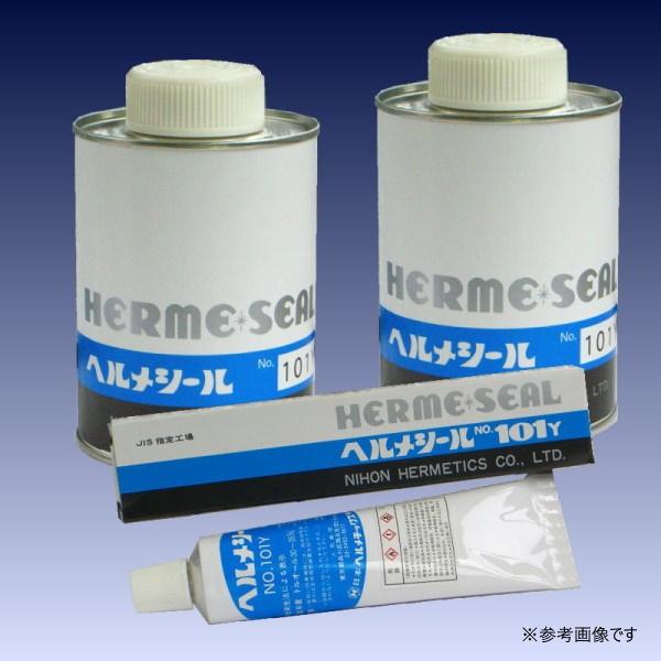 日本ヘルメチックス ヘルメシール 101Y 淡白色液状 100gチューブ 粘着形液状ガスケット ●特別に重合した多元重合樹脂を主成分にし粘着力が強く、温度による粘性変化が少ない。●粘度変化が少ないため耐熱圧性がよく、熱が加わっても圧力低下を...