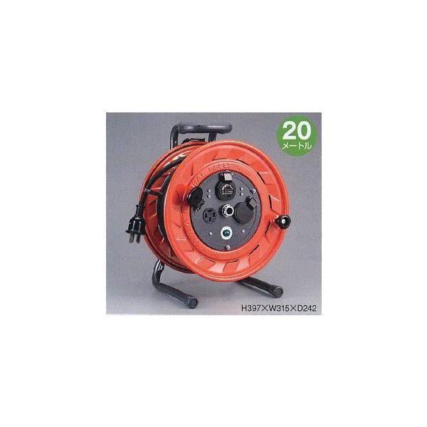 ハタヤリミテッド 標準型【接地付】 三相200V型コードリール AP-202M【代引不可】 ●円盤/鉄板製●コンセント防塵キャップ付、ブレーキストッパー付