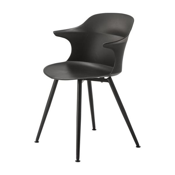 アヴァン チェア ブラック CL-507BK ■サイズ(cm)：W56×D53.5×H80×SH45 ■素材：ポリプロピレン スチール(粉体塗装)