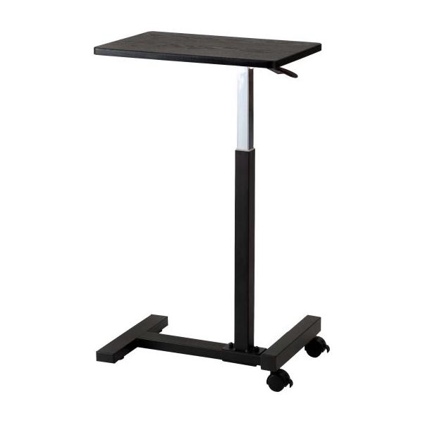 昇降サイドテーブル ブラック END-404BK ■サイズ(cm)：W48×D30×H60-95 ■素材：合成樹脂化粧繊維板　スチール（粉体塗装）