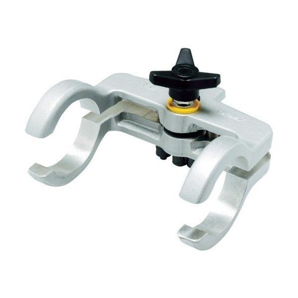 ●一方向からの簡単操作で作業効率が向上します。●装着が簡単な１箇所締めでも確実な固定ができます。●SPチーズの分岐側にも使用可能です。●ポリエチレン継手とポリエチレンパイプを融着する際の対象材の固定に。●対象材：ソケット・キャップ：JWWA...