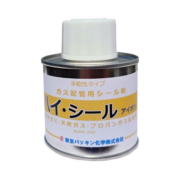ハイ・シール ガス用 アイボリー　100g 1缶ガス配管用 / 温度特性 常温エポキシ樹脂を基材に開発された、半乾性タイプのガス配管専用シール剤です。都市ガス・天然ガス・LPGなどに耐ガス性を発揮し、優れた耐候性を持ち、高温時による粘度低下...