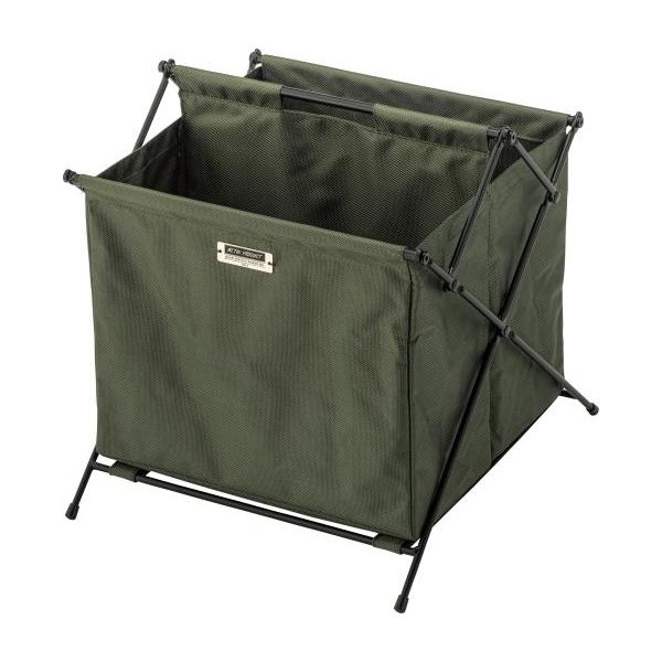 フォールディングバスケットS グリーン MIP-76GR ■サイズ(cm)：W36.5×D40×H37.5 ■素材：スチール(粉体塗装) ポリエステル