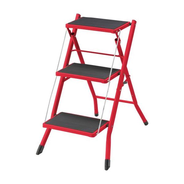 ステップ台 レッド PC-344RD ■サイズ(cm)：W42.5×D65.5×H68 ■素材：スチール(粉体塗装) ポリプロピレン