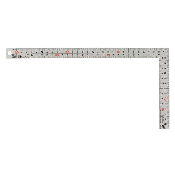 シルバー曲尺 銀龍 30cm 快段目盛 薄手広巾 TH-30KD