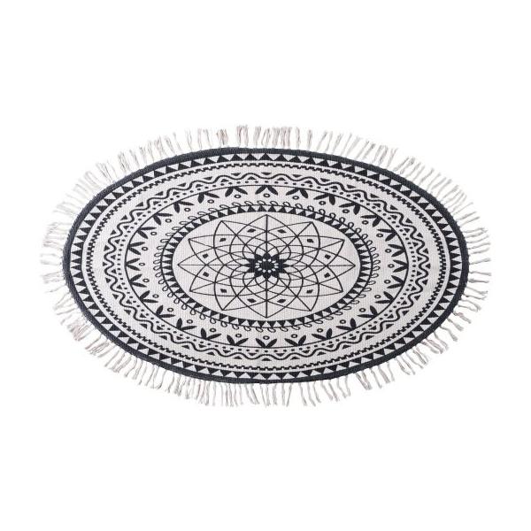 ラグ ホワイト TTR-134 ■サイズ(cm)：約W120×D70 ■素材：コットン