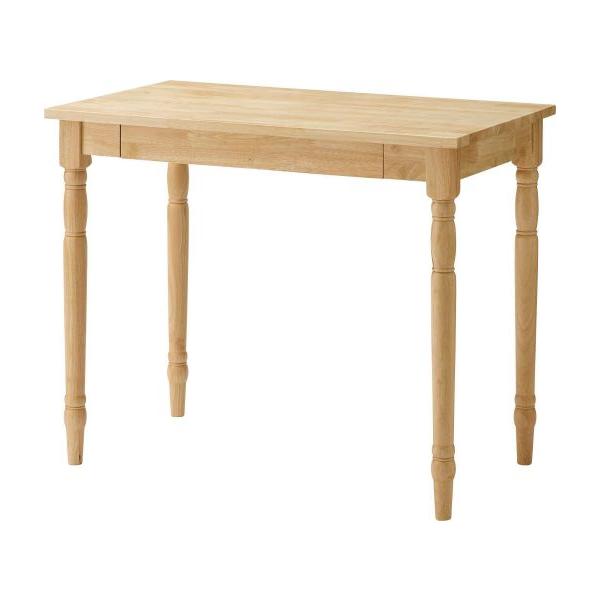 デスク ナチュラル VET-222NA ■サイズ(cm)：W90×D50×H72 ■素材：天然木(ラバーウッド) ラッカー塗装