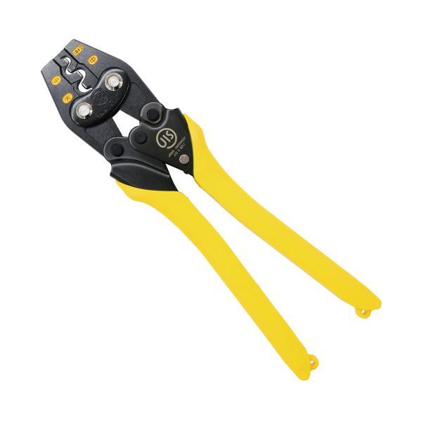 製品情報/スペック適用端子：リングスリーブ用全長：242mm質量：400g呼び：E-大　E-中　E-小【圧着工具使用上の注意】● 活線の圧着作業は行わないで下さい。感電の恐れがあります。● 圧着する端子およびスリーブに適合する工具を使用して...