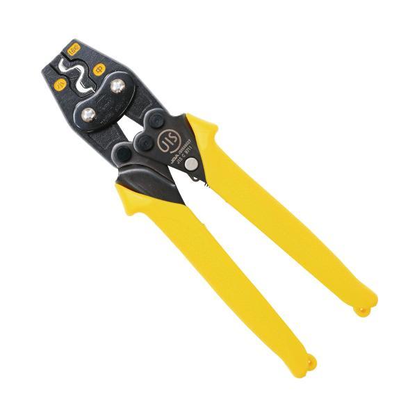 製品情報/スペック適用端子：リングスリーブ用中・小専用全長：181mm質量：250g呼び：E-中　E-小【圧着工具使用上の注意】● 活線の圧着作業は行わないで下さい。感電の恐れがあります。● 圧着する端子およびスリーブに適合する工具を使用し...