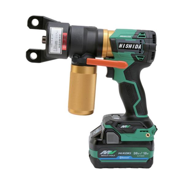 特長アタッチメントを取り換えるだけで、圧着・圧縮・穴あけ・切断と幅広くマルチに使用できます。強力36Vのブラシレスモータを搭載しています。端子圧着作業　250sqの圧着完了は7秒台で世界最速レベルです。出力（kN）122油量（cc）88付属...