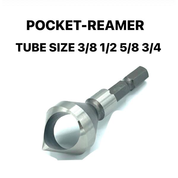 バリが粉状にりにくいから銅管内への混入を防ぐ。銅管接地地面75°で削るので仕上がりが綺麗。TUBE SIZE　3/8",1/2"5/8"3/4"対応