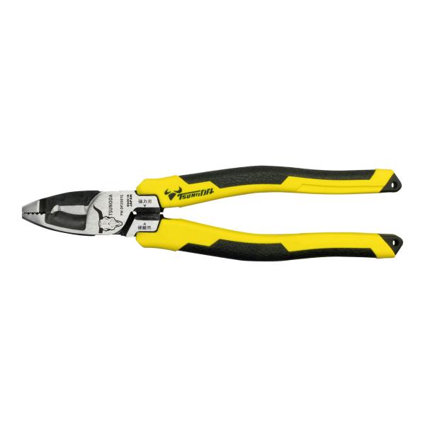 電気工事の現場で活躍するプロ仕様ツール。長時間の作業負担を軽減する偏芯テコを標準装備。ペンチ掴み刃+ケーブル刃+強力刃で電工作業をサポート！材料 | 機械構造用炭素鋼焼入れ | 無酸化全体焼入れ、刃部高周波焼入れ全体硬度 | 42〜50HR...