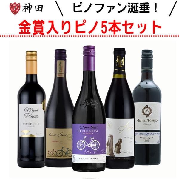 エレガントなワインを生み出す人気の「ピノ・ノワール」だけを使用したワイン５本をお手頃価格なセットにしました。金賞ワインやチリのシングルヴィンヤードワインなど高品質なワインが入っており、飲み比べも楽しめます。