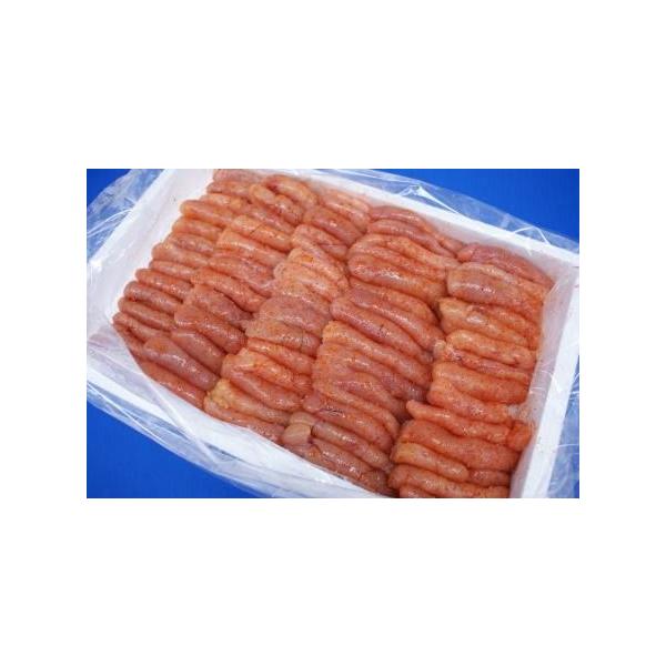 【送料無料】無着色でほぼ一本物辛子明太子２ｋｇです。福井県加工の上質の辛子明太子２ｋｇ