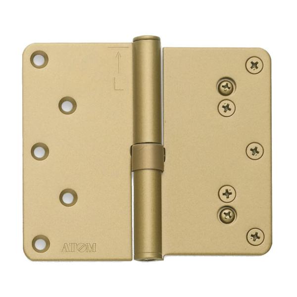 【品番】095925【商品名】調整機構付き丁番 N17型6R【サイズ】102×116×2.5【カラー】ゴールド塗装【材質】ハネ：鋼左右調整プレート：鋼【添付品】プレート取付用：＋皿タッピンねじ 4×16 5本ドア側ハネ取付用：＋皿タッピンね...