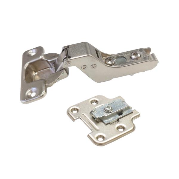 【品番】CRT100-0-1【商品名】スライド丁番 ワンタッチ平行着脱【かぶせ】0mm (インセット)【キャッチ】キャッチなし【カップ径】φ35mm【開き角度】100°【材質】SPCC【仕上】ニッケルメッキ【入数】1セット (座金(RLK-...
