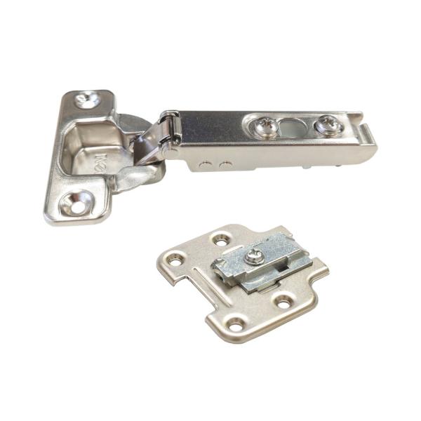 【品番】CRT100-18-1【商品名】スライド丁番 ワンタッチ平行着脱【かぶせ】18mm (全かぶせ)【キャッチ】キャッチなし【カップ径】φ35mm【開き角度】100°【材質】SPCC【仕上】ニッケルメッキ【入数】1セット (座金(RLK...