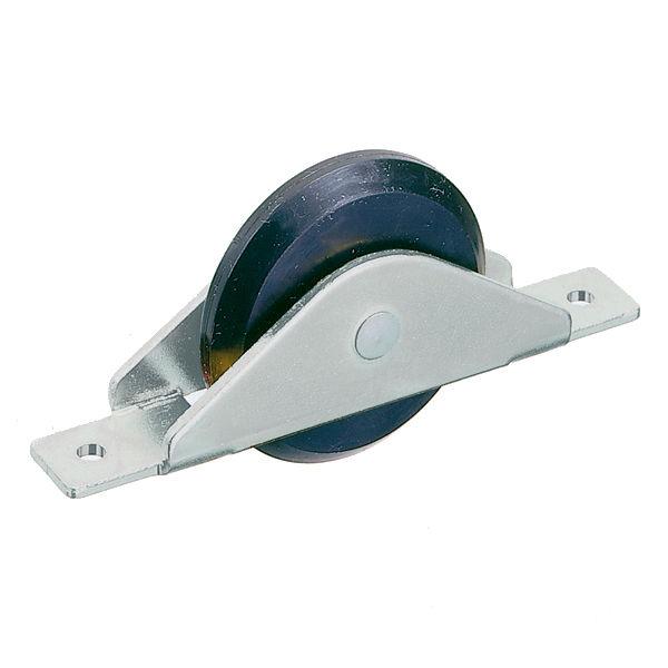 材質車　輪:弾性樹脂ケース:鋼サイズ30V車輪形状ベアリング無しφ30mmV型仕上げ車輪:黒ケース:クロメート備考※ねじは添付されていません