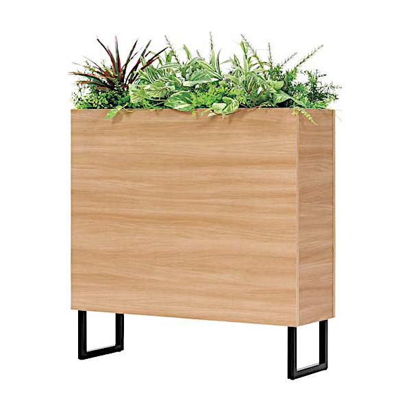 商品名グリ―ンスタンド BOXプランター品番GR2009本体木質ボード木目紙貼り脚アルミ押出材ブラック装飾造花・5.5mmベニヤシート貼り・ハッポースタンド台外寸法w×h×d（mm）750×750×250外寸法W×H×D（mm）850×95...