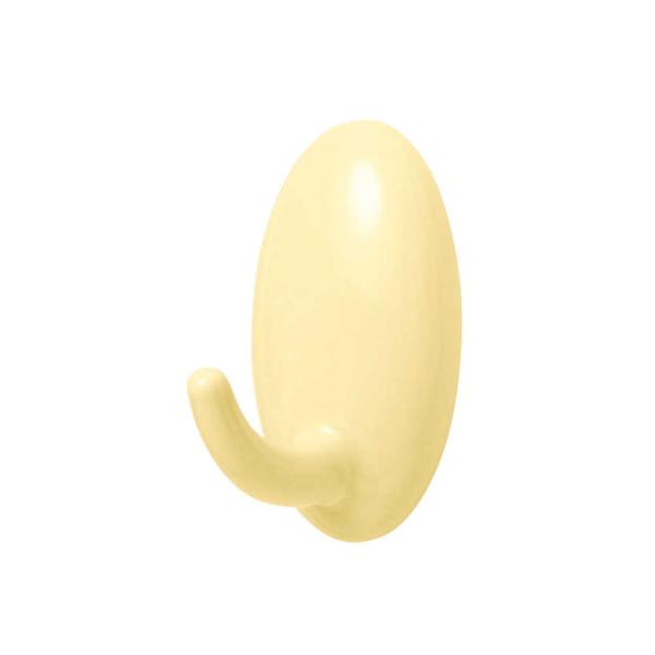 【品番】C-10C-M-SOYE【商品名】たまごフック【サイズ】60×41×34mm【仕上】ソフトイエロー【材質】ABS【主な取り付け場所】コンクリート・ブロックタイル目地柱・板壁ポイント利用・expoint01