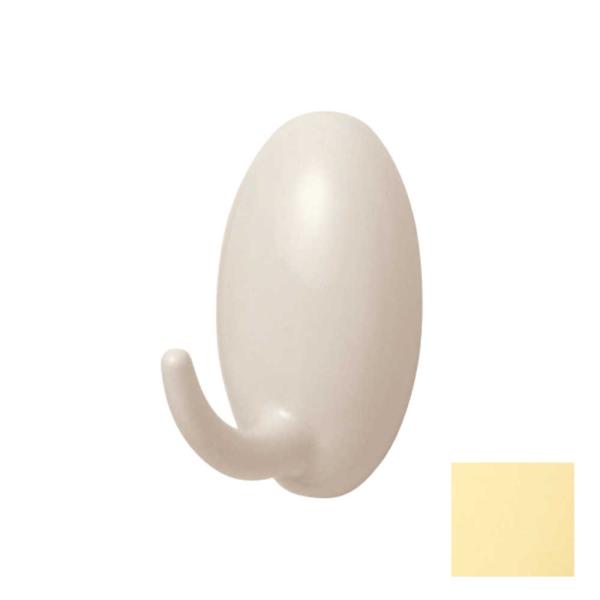 【品番】C-10U-S-SOYE【商品名】たまごフック【サイズ】45×33×26mm【仕上】ソフトイエロー【材質】ABS【主な取り付け場所】石こうボードプリント合板（木質新建材）柱・板壁ポイント利用・expoint01