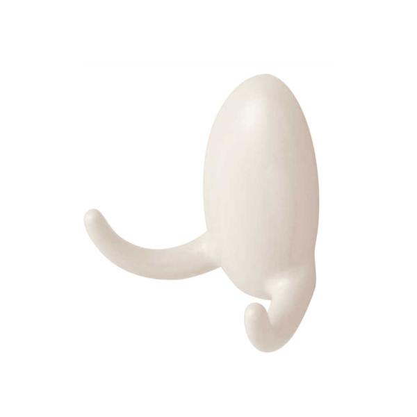 【品番】C-11T-M-IV【商品名】たまごフックツイン【サイズ】60×26×53mm【仕上】アイボリー【材質】ABS【主な取り付け場所】金属塗装面タイル・ガラス・ステンレス柱・板壁・化粧合板【特徴】簡単にはがせる粘着タイプポイント利用・e...